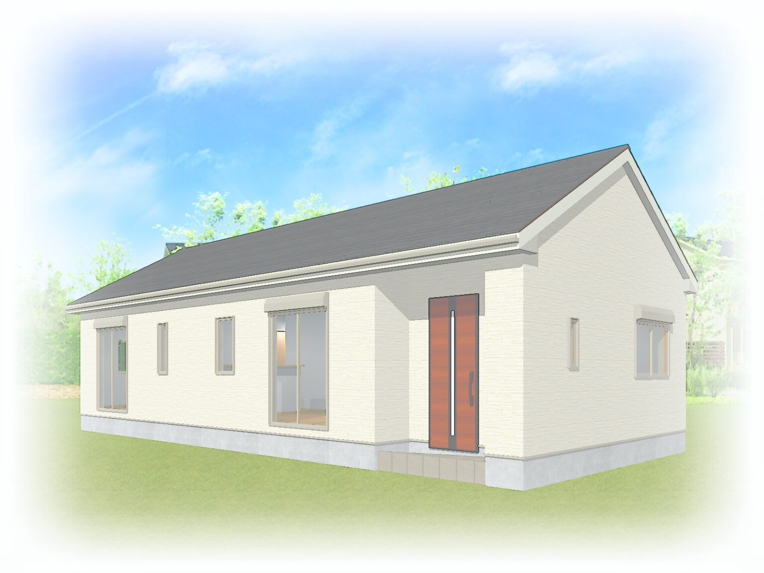 間取り・家づくりのシミュレーション|平屋 3LDK 間口:南玄関 13,650mm | 東海 1510万円 | 注文住宅・家を建てるなら一建設株式会社